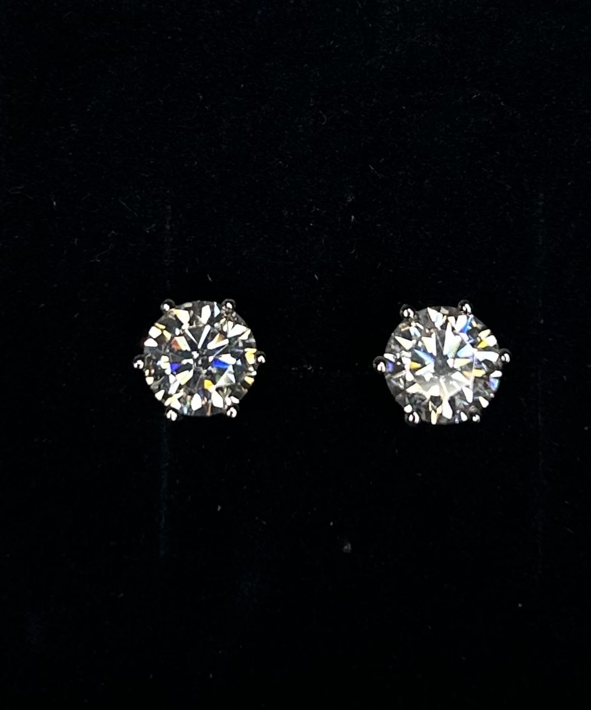 NWOT Certified 2cts Moissanite S925 VVS D color brilliant cut round ...