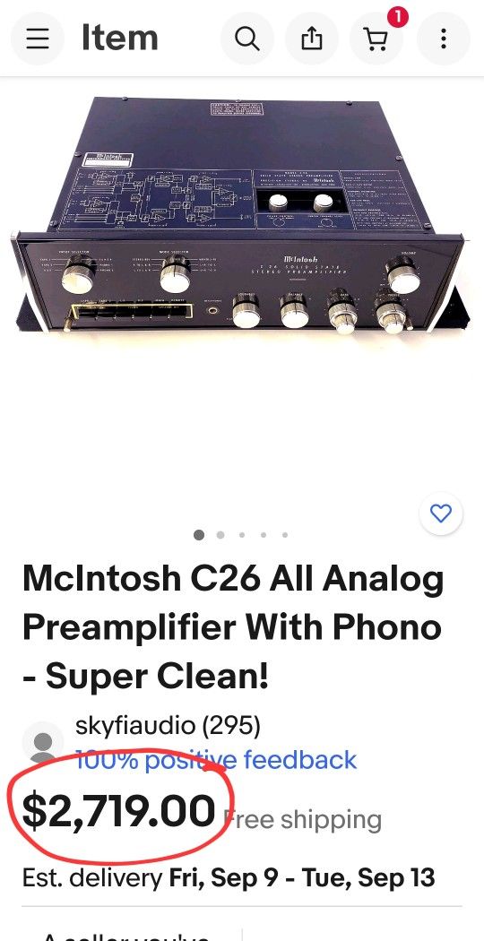 McIntosh MC 28 And MC 26 With Wood Cabinet Preamplifier has been ...