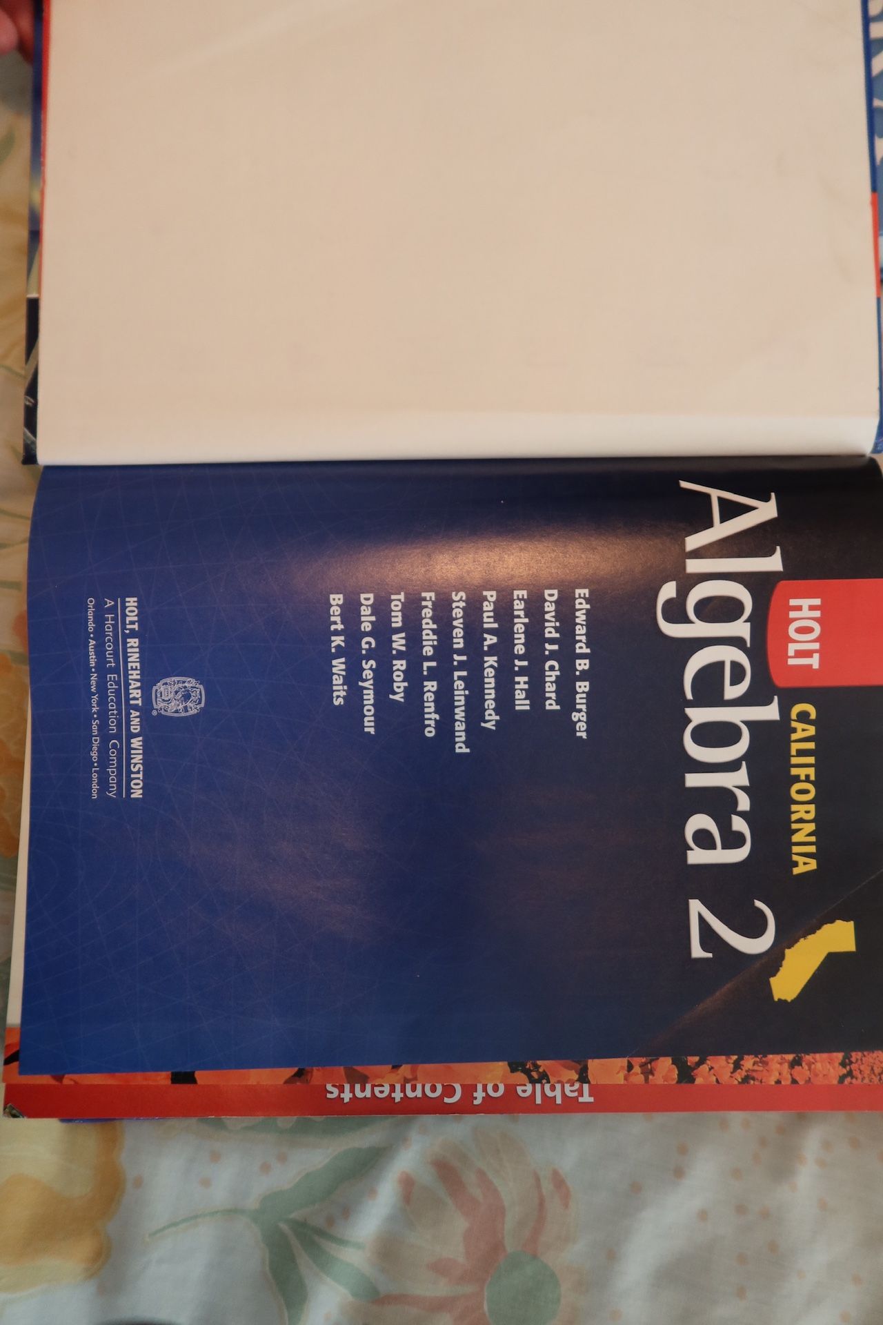 Holt Algebra 2 Textbook