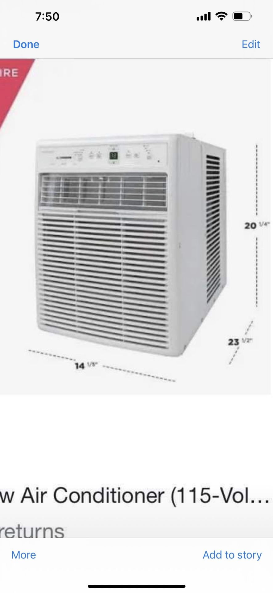 Frigidaire 450-sq ft Window Air Conditioner (115-Volt; 10000-BTU)