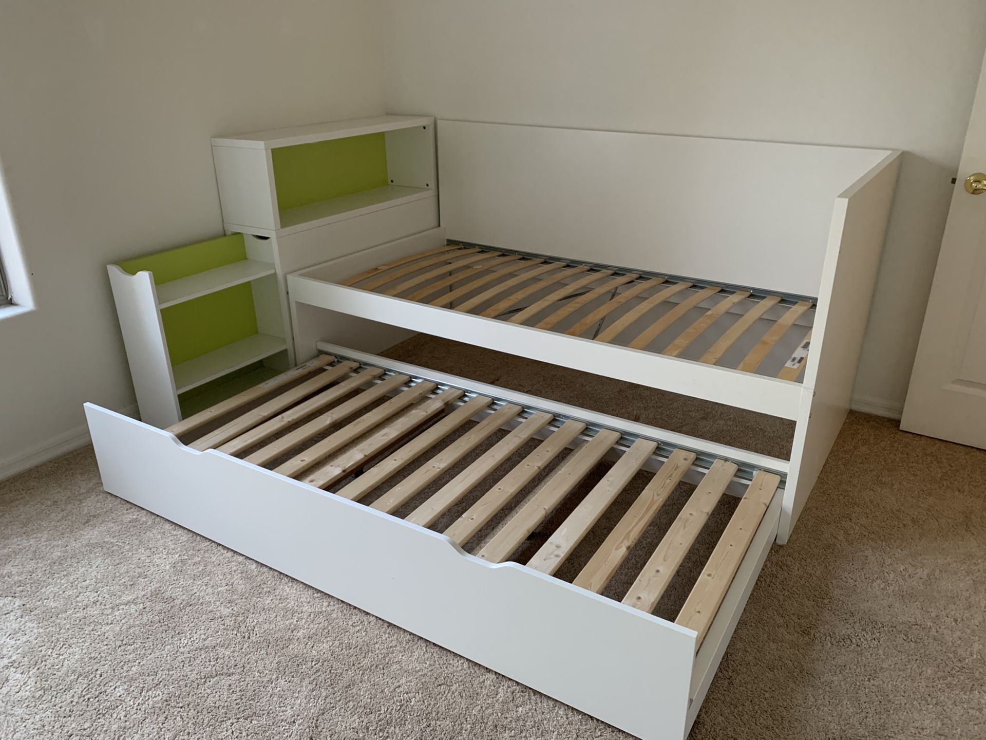 Twin trundle beds from IKEA with pull out storage. for Sale in ...