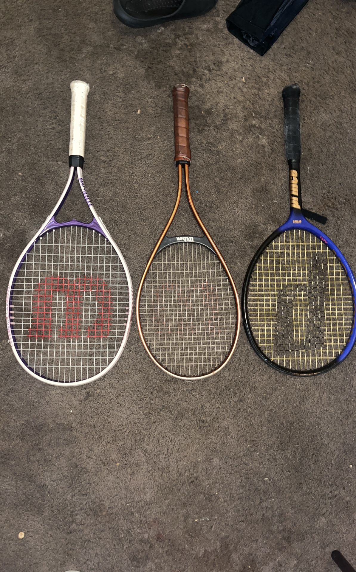 Tennis Rackets Vintage , 1980 Wilson American Ace, Prince Precision ...