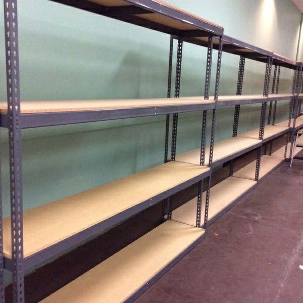 Industrial Shelving 96 in W x 24 in D Warehouse Boltless Commercial ...