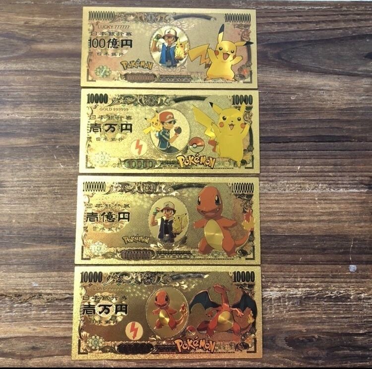 24k Gold Plated Pokémon Banknote Set for Sale in Orlando, FL - OfferUp