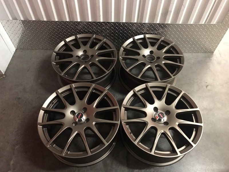 New 17 inch bronze gold wheels rims 5zigen 4x100 Lug 4 Toyota Honda ...