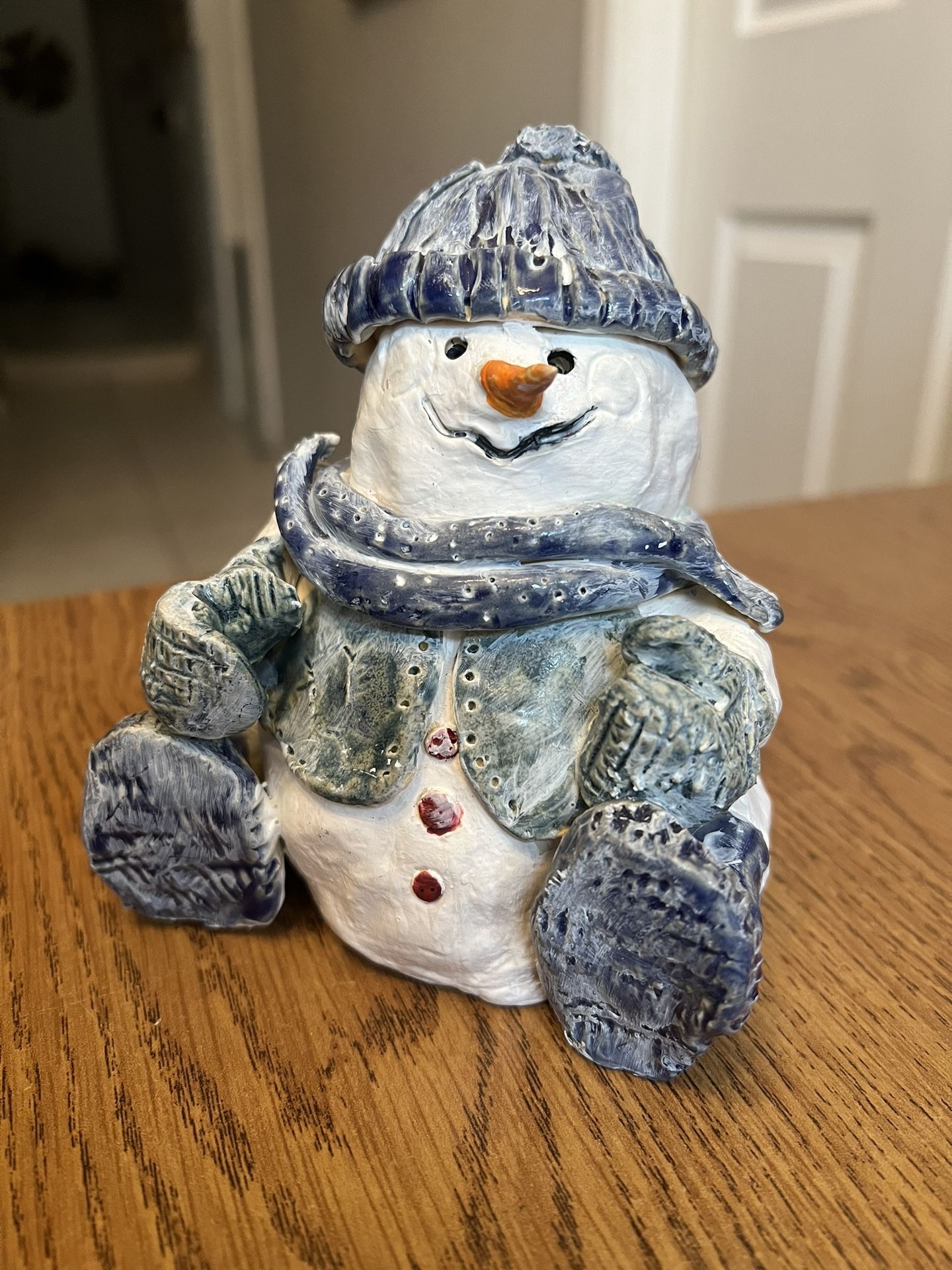 Vintage Ceramic Snowman Figure OOAK Handmade Pottery Signed MAX for ...
