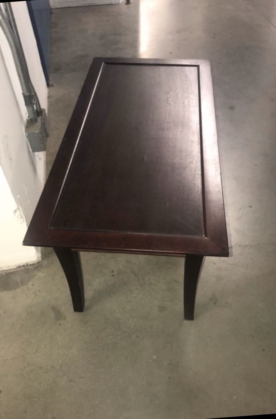 Espresso colored coffee table with one pull out drawer for Sale in ...