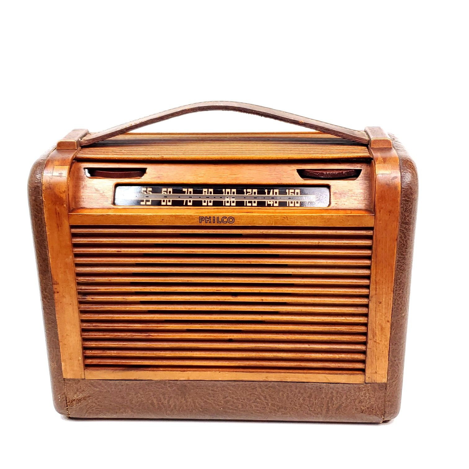 Vintage 1946 Philco Tube Radio Portable Model 46-350 Wooden with ...