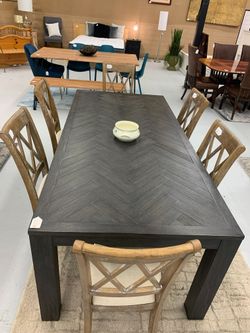 Restoration Hardware 84 Herringbone Solid Oak Rectangular Dining Table for Sale in Bellevue WA OfferUp