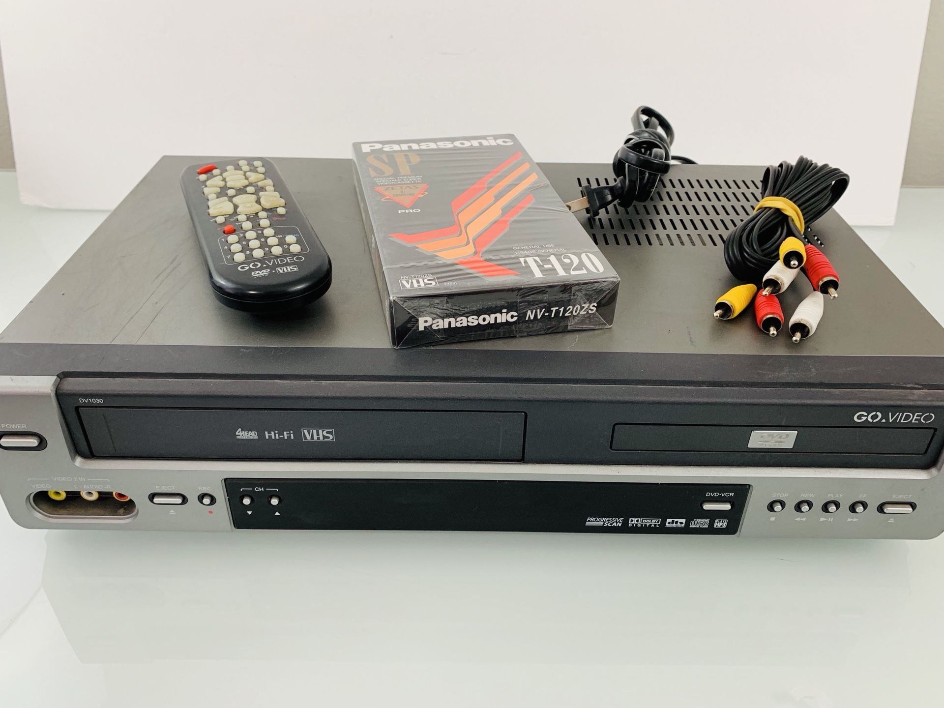 GO VIDEO DVD/CD/VHS Combo Player w/VCR Recorder DV1030 Remote AV Cables VHS Tape for Sale in ...