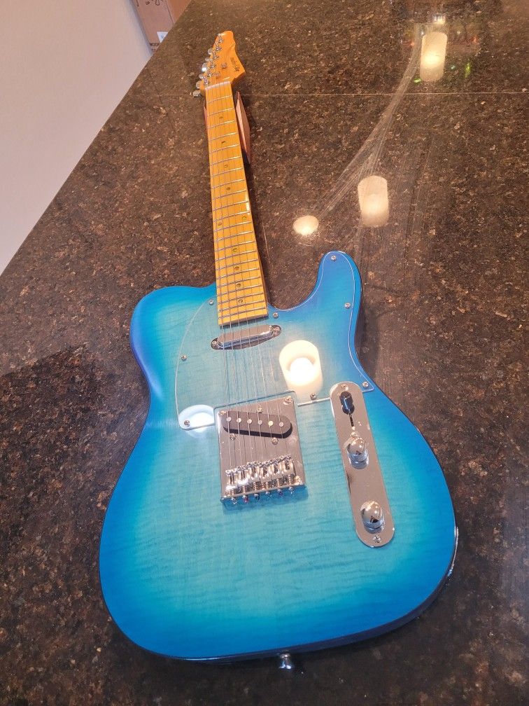 Leo Jaymz TL 100 Blue Telecaster w/ FREE Page Turner! for Sale in Camp ...