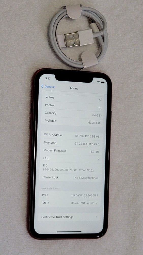 APPLE IPHONE XR 64 GIGABYTES IN RED COLOR. PHONE IS UNLOCKED FOR ANY ...