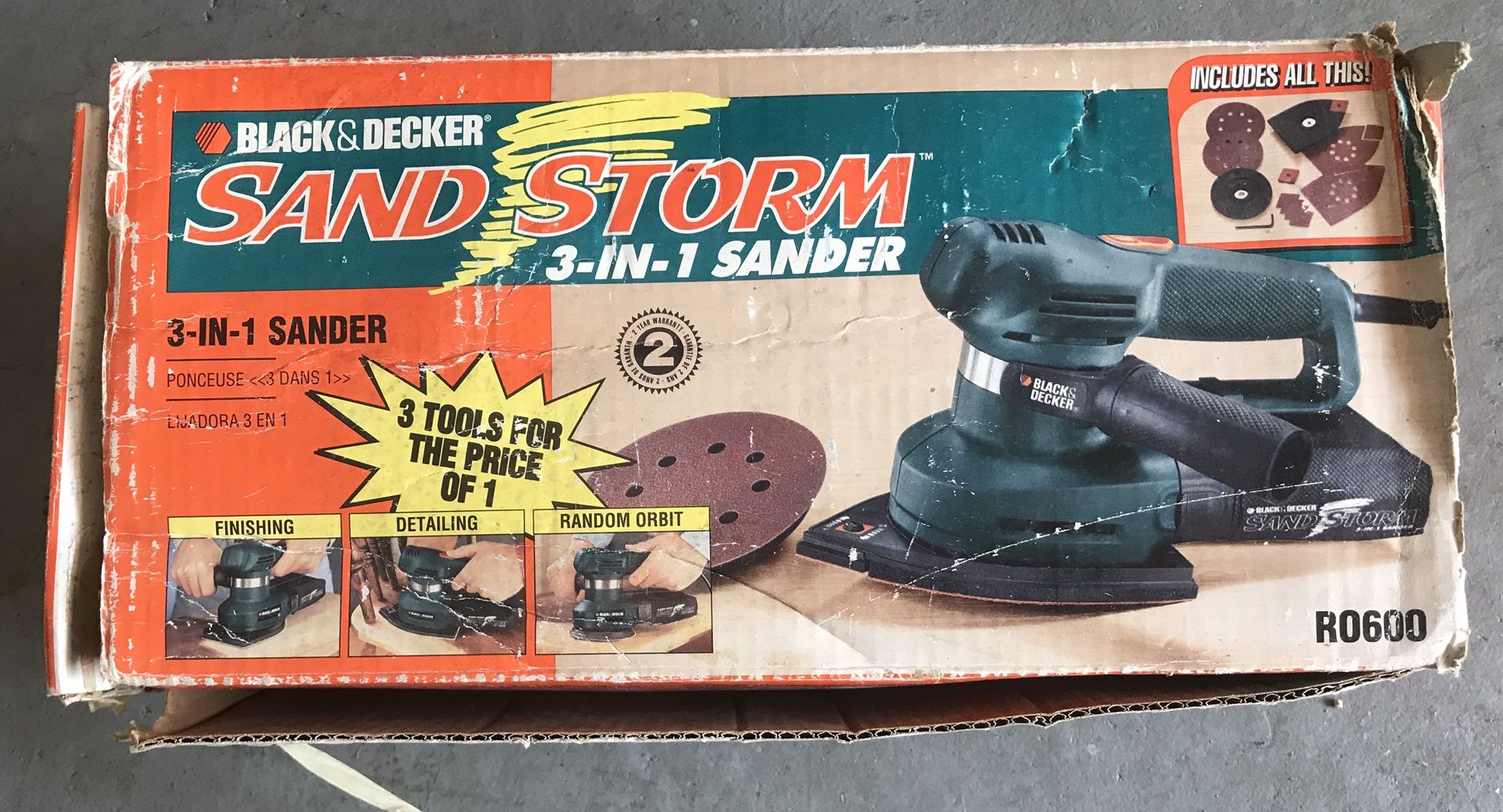 BLACK & DECKER RO600K SANDSTORM 3-IN-1 SANDER for Sale in Fort ...