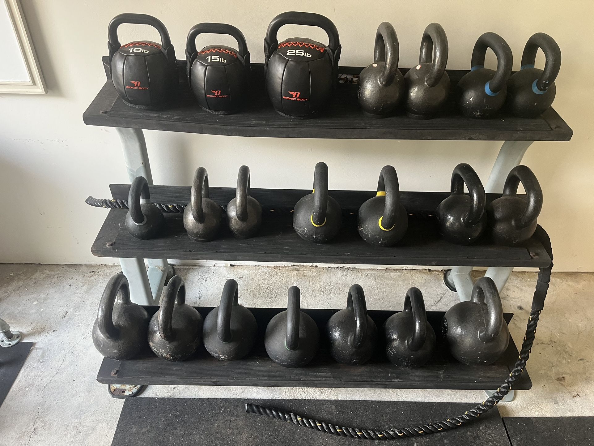 Power Systems 3-Tier Kettlebell Dumbbell Storage Rack for Sale in ...