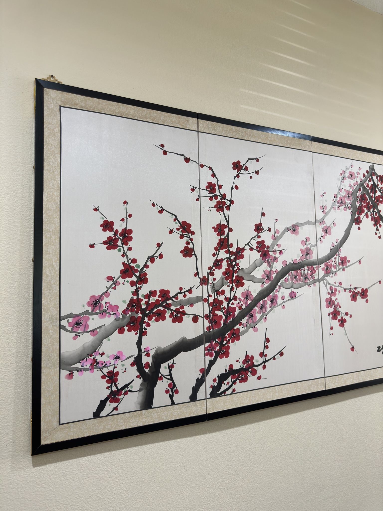 Beautiful Japanese Foldable Wall Art - Cherry Blossom Tree Panel for ...