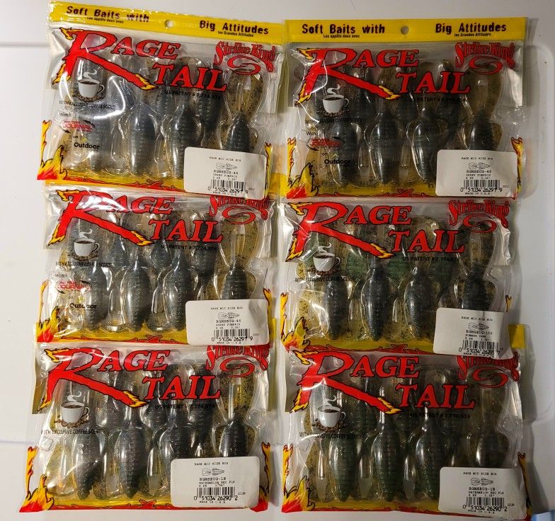 Strike King Mid Size Rage Bug Bundle - 6 Item's for Sale in Staten ...