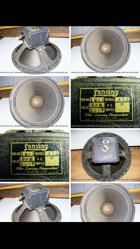 Single Altec Lansing 287,+ Single Altec Lansing 415 Field Coil Speakers ...