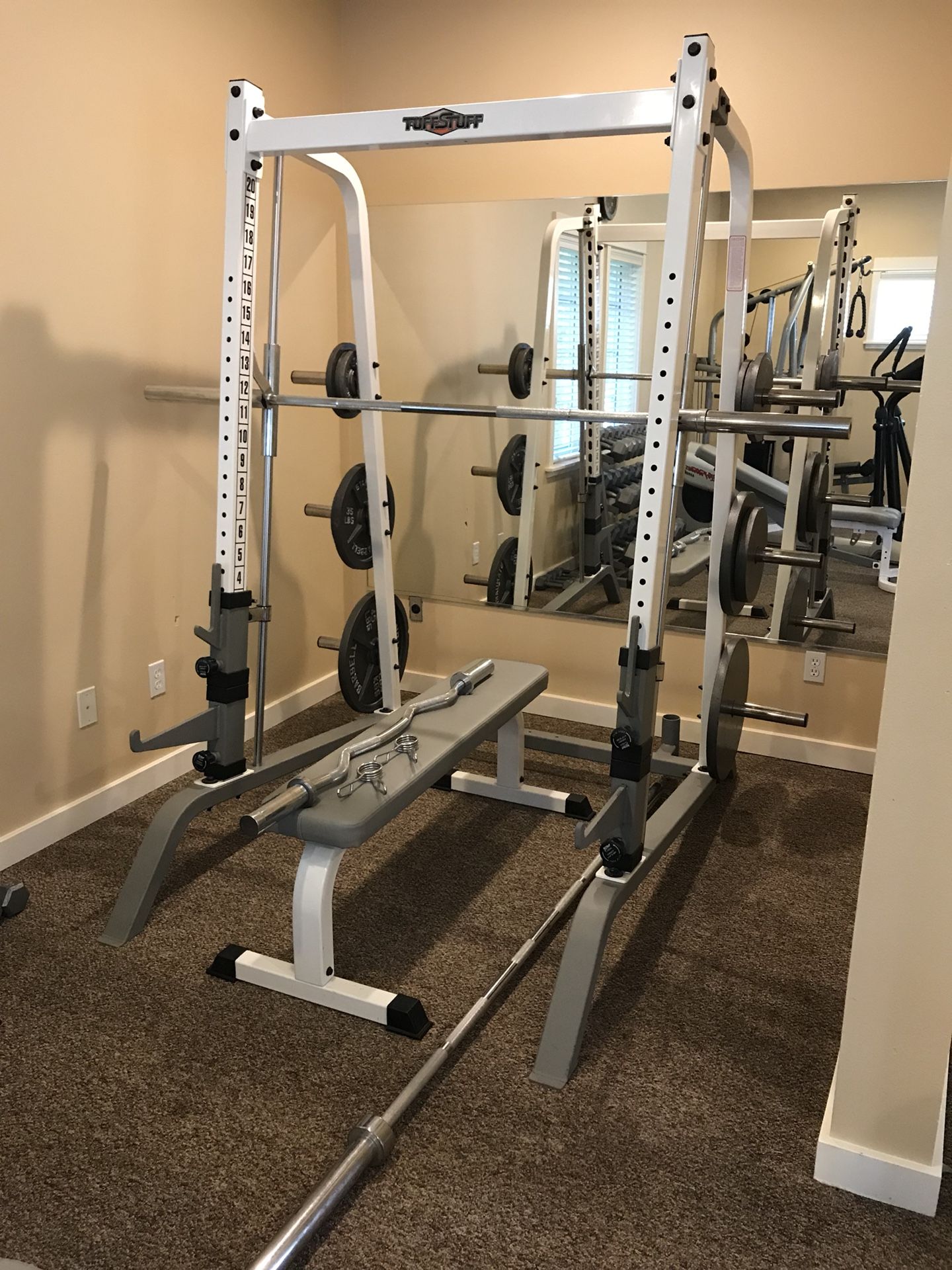 Tuff Stuff Smith Machine with Half Cage Kit for Sale in Auburn, WA ...