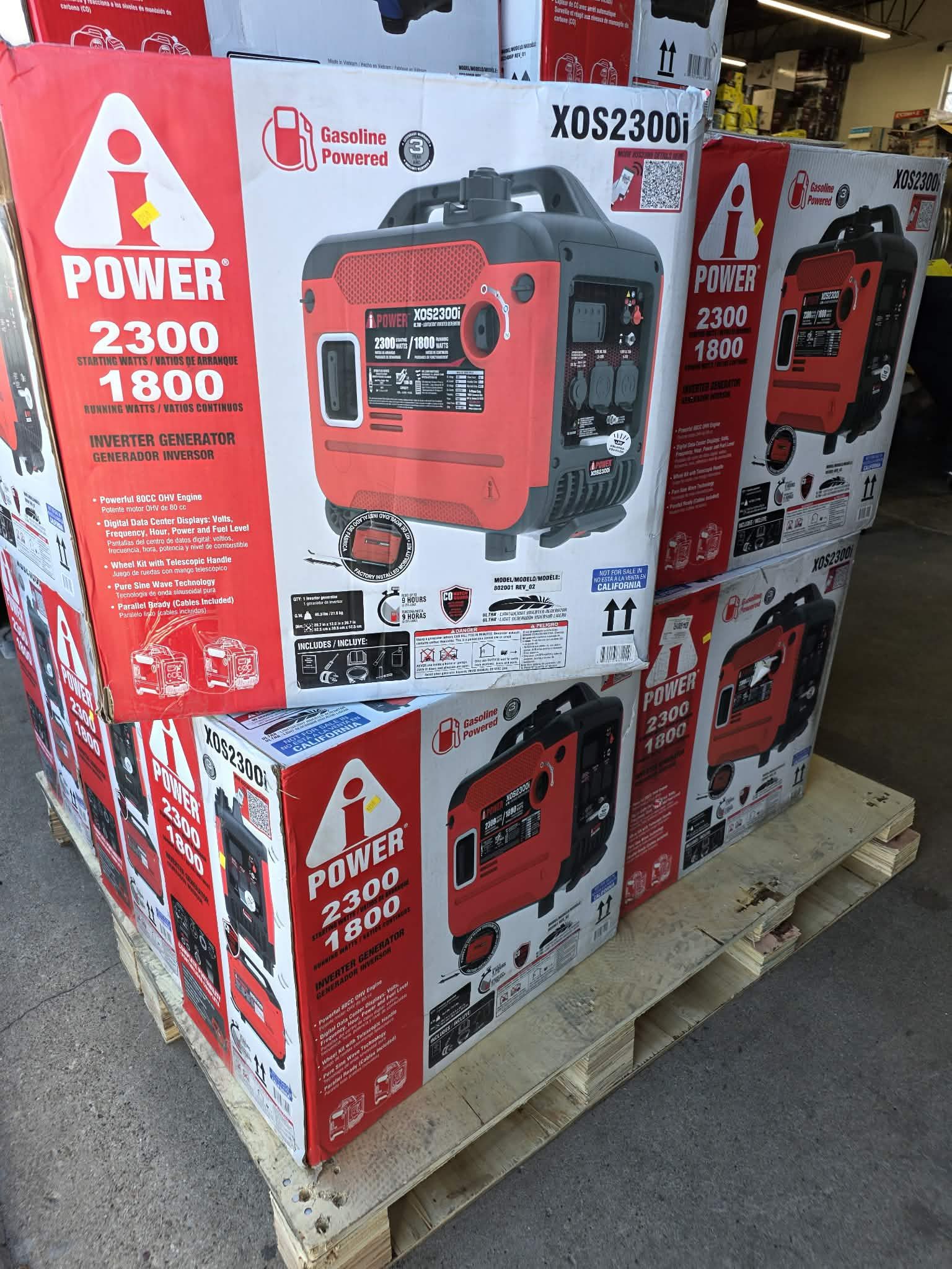 A-iPower 2300W / 1800W Portable Inverter Generator with CO Sensor for ...