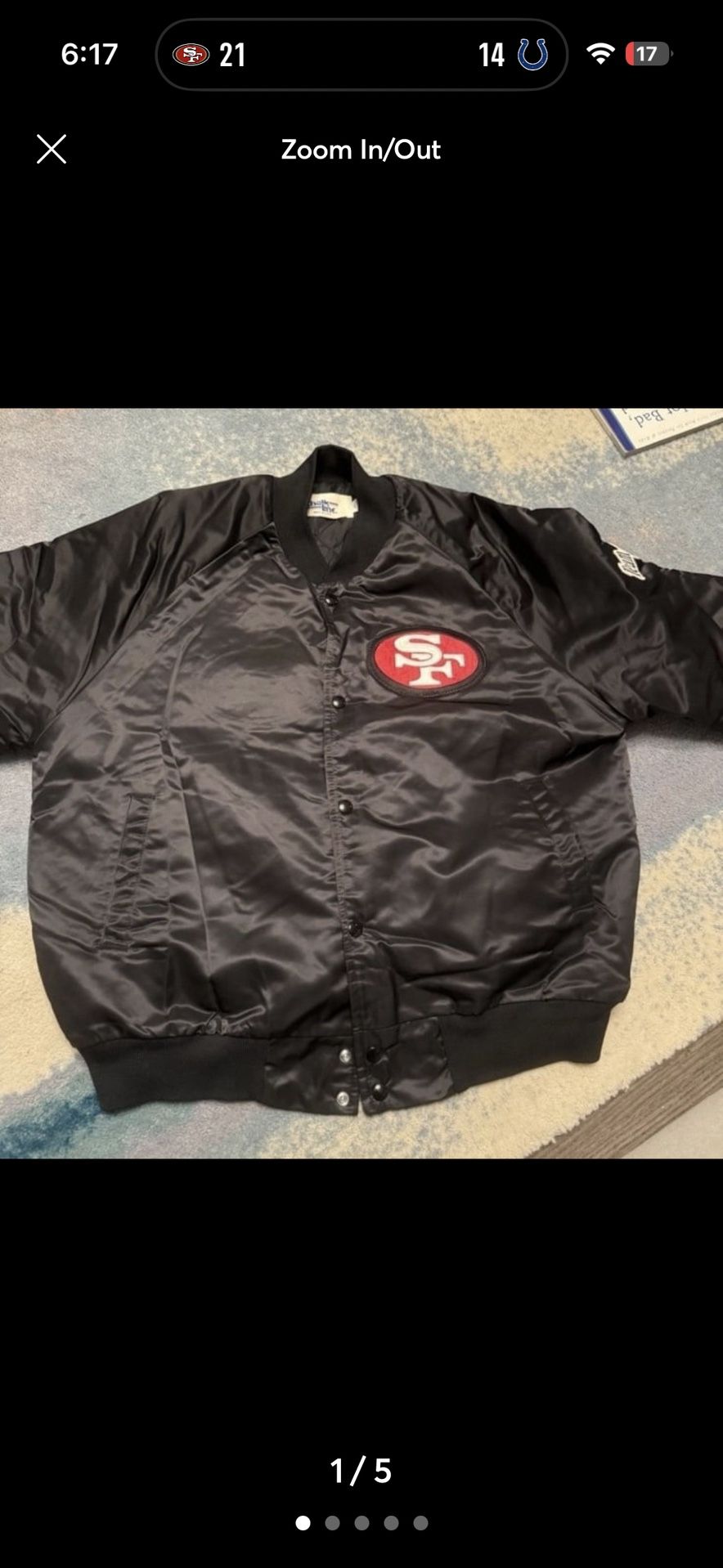 RARE 1980’s CHALK LINE S.F. 49ERS SATIN JACKET LARGE for Sale in ...