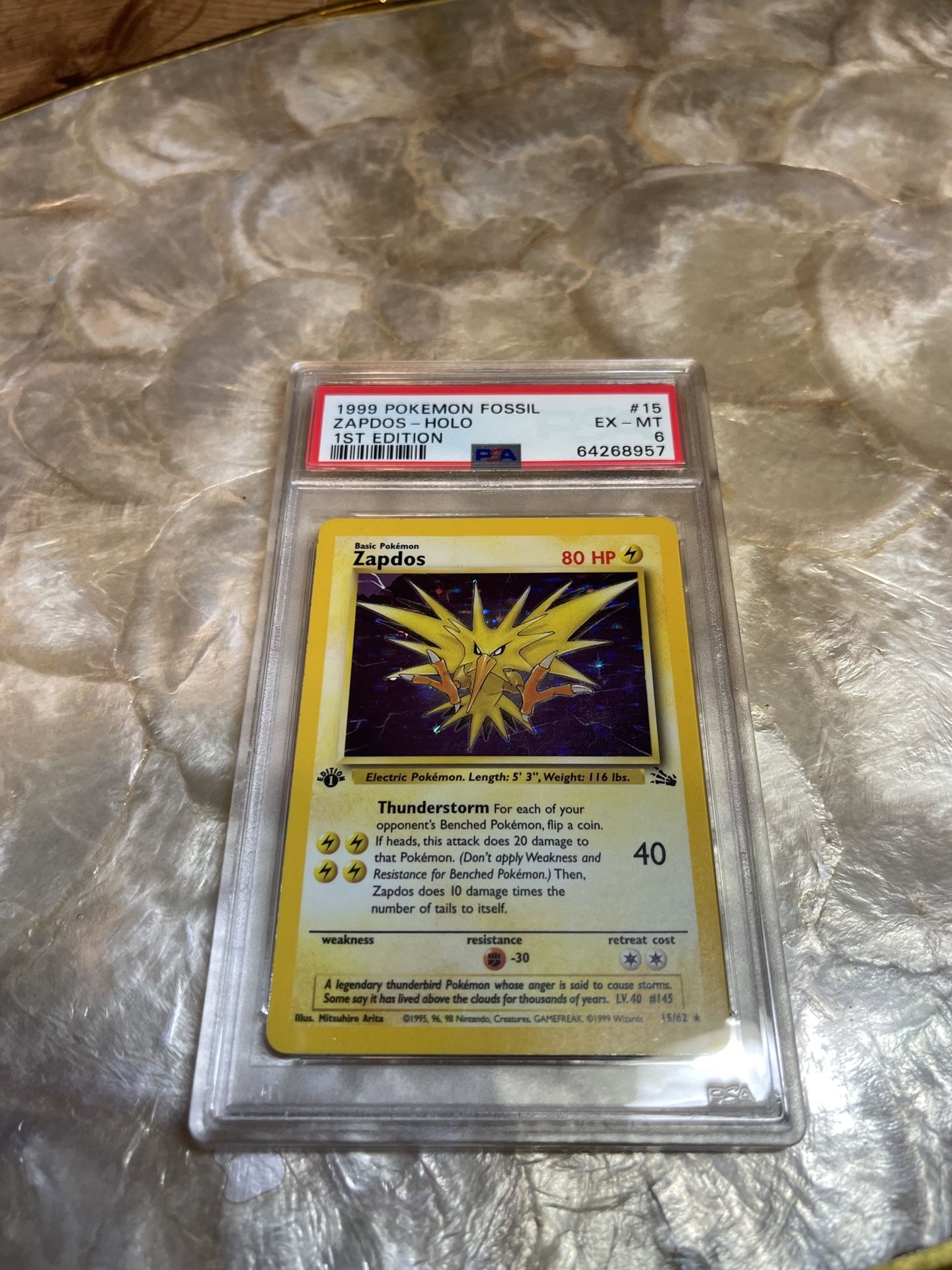 Fossil Set Zapdos Card 30 Zapdos Fossil 30 Pokemon Card - Vintage ...