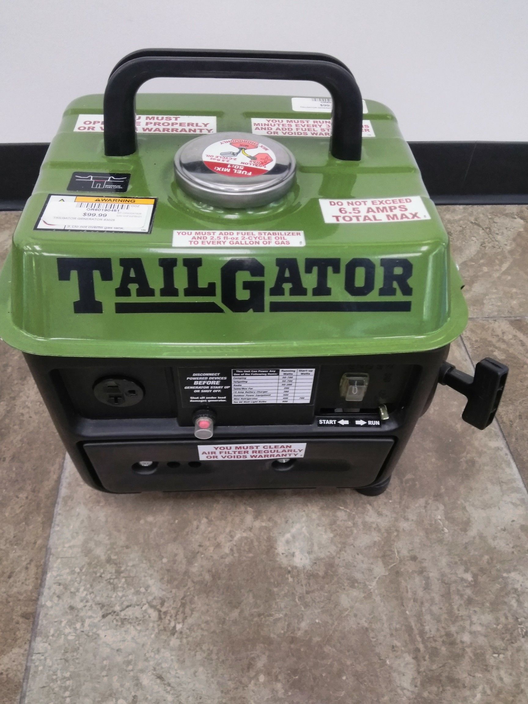 Tail Gator Generator barely used 63cc works come on in and ask for ...