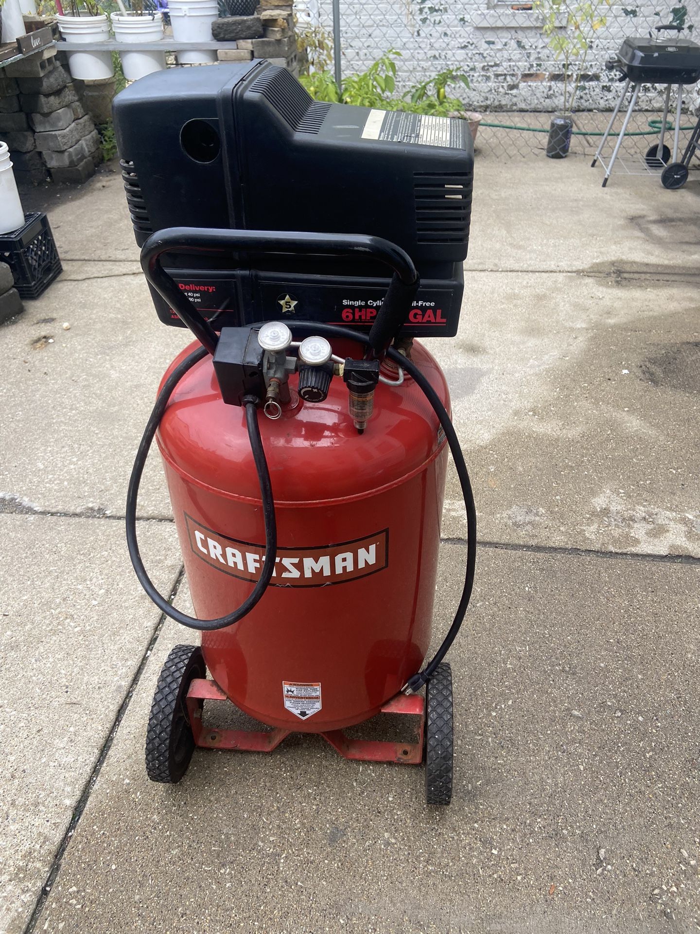 Craftsman , 30 GAL , 6HP Air Compressor, Oil Free (135PSI) for Sale in ...