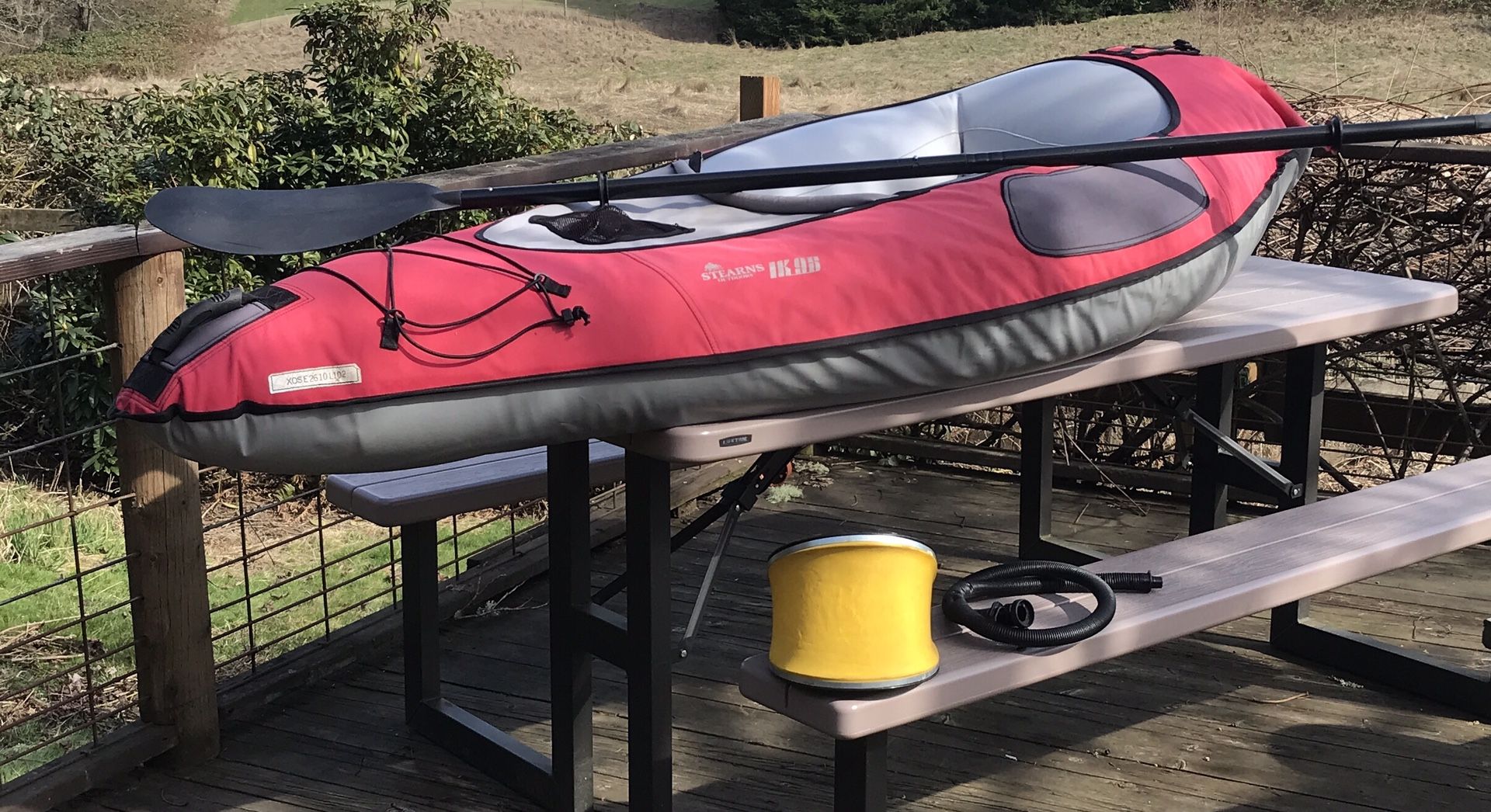 Stearns IK95 Inflatable 1-person Kayak, Red for Sale in Lacey, WA - OfferUp