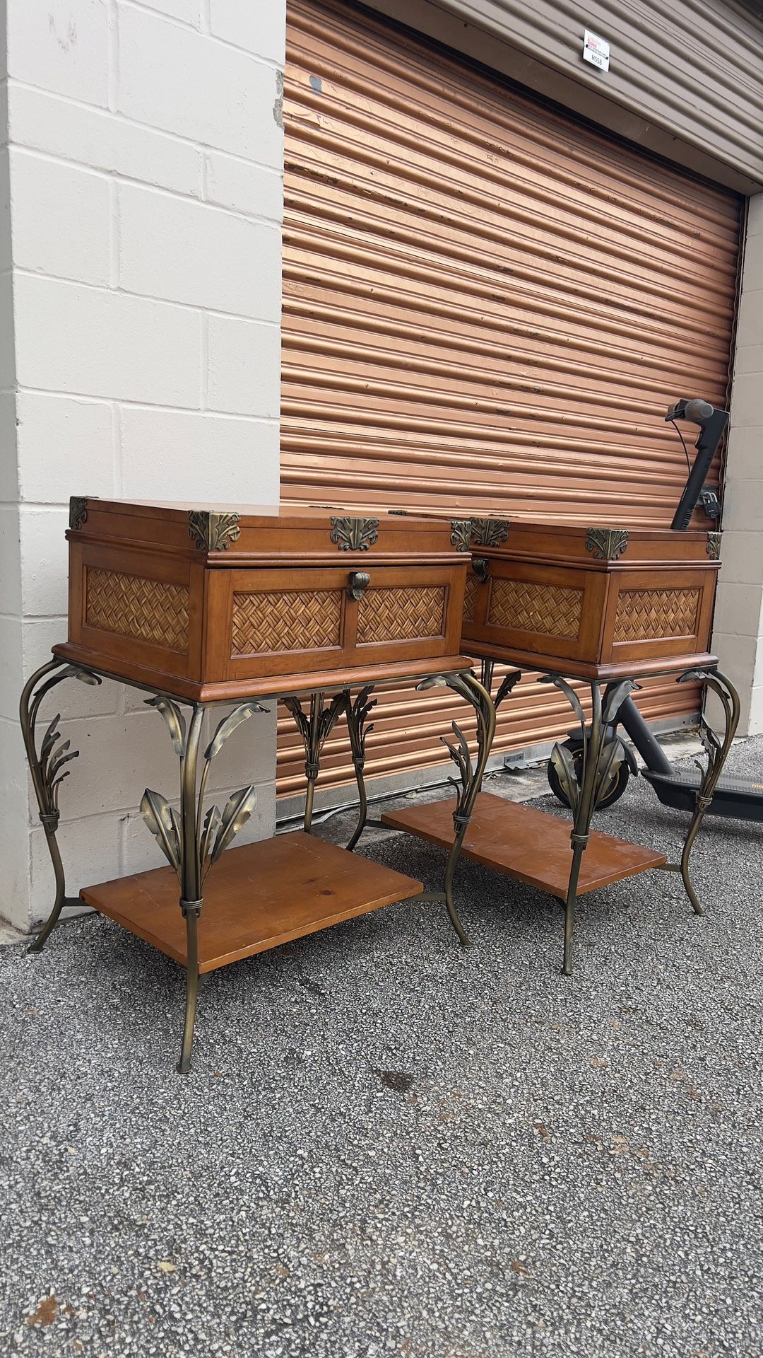 Unique pair of wooden end tables for Sale in Delray Beach, FL - OfferUp