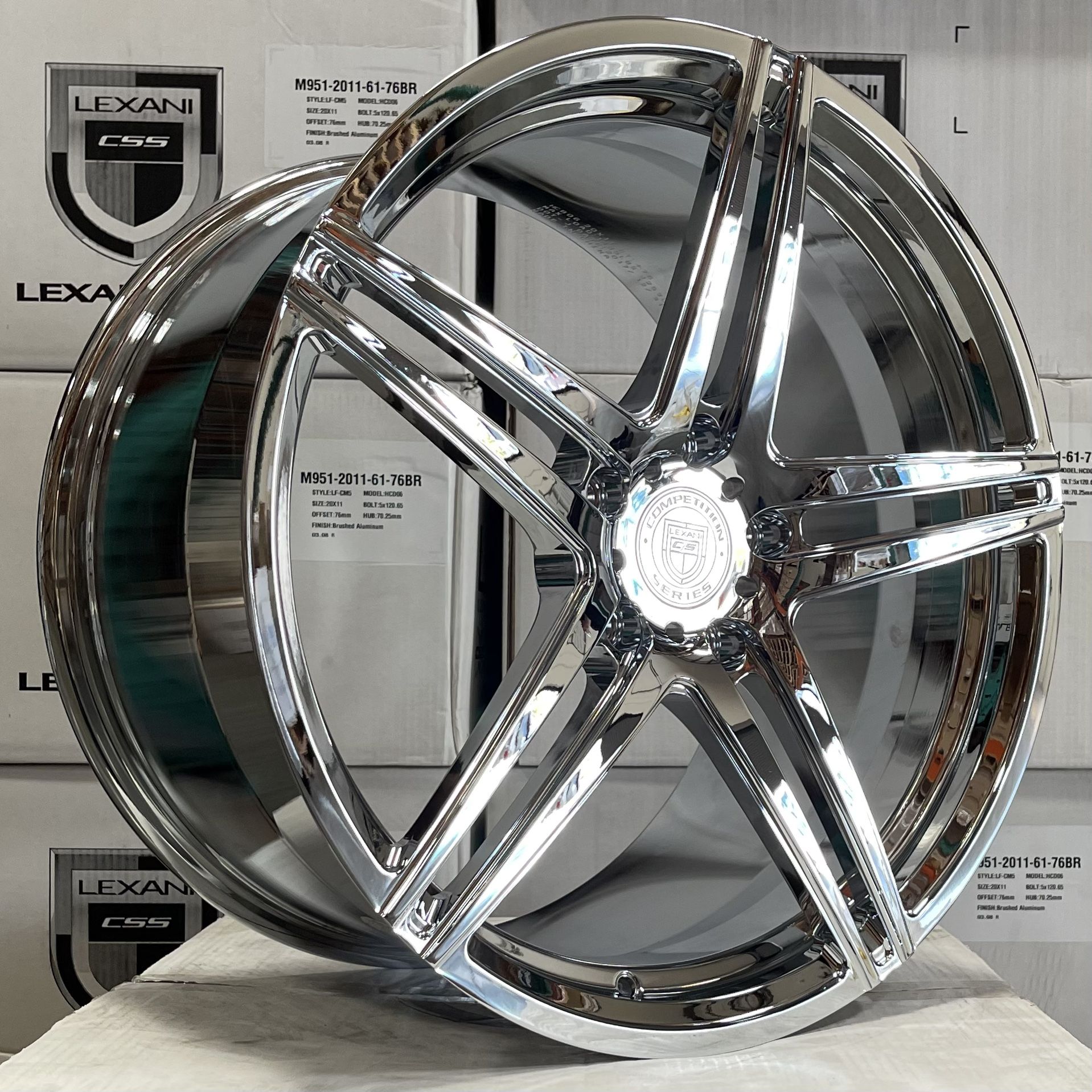 Lexani Chrome Forged Wheels C6 C7 Base Corvette Narrow Body 19x9.5 ...