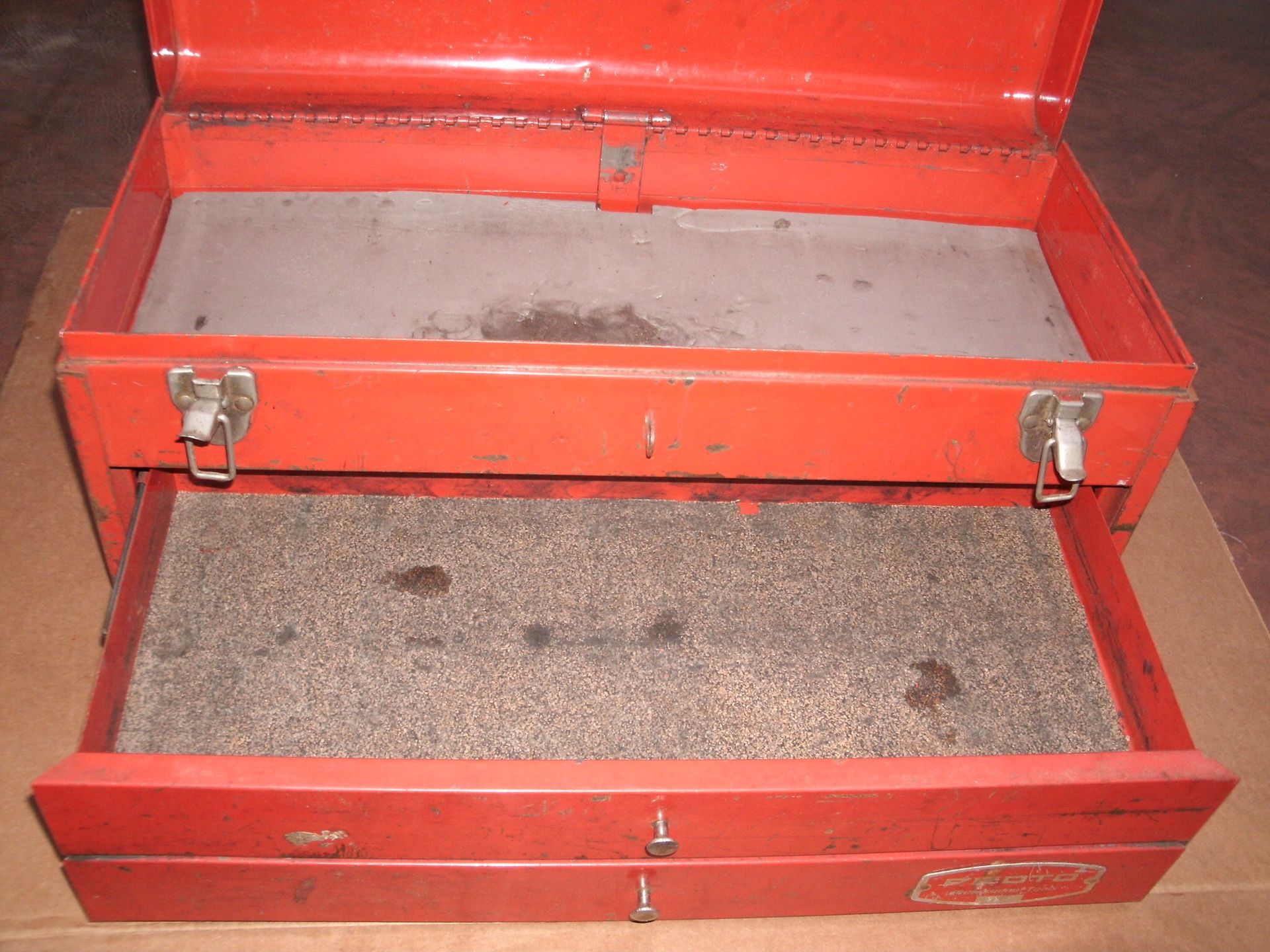 Vintage Proto professional 2 drawer red tool box 9992 Up for your ...