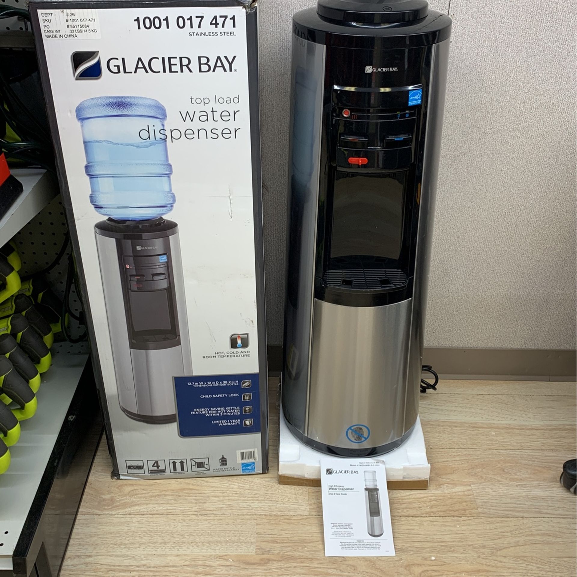 Glacier Bay 3-5 Gal. Hot/Room/Cold Temperature Top Load Water Cooler ...