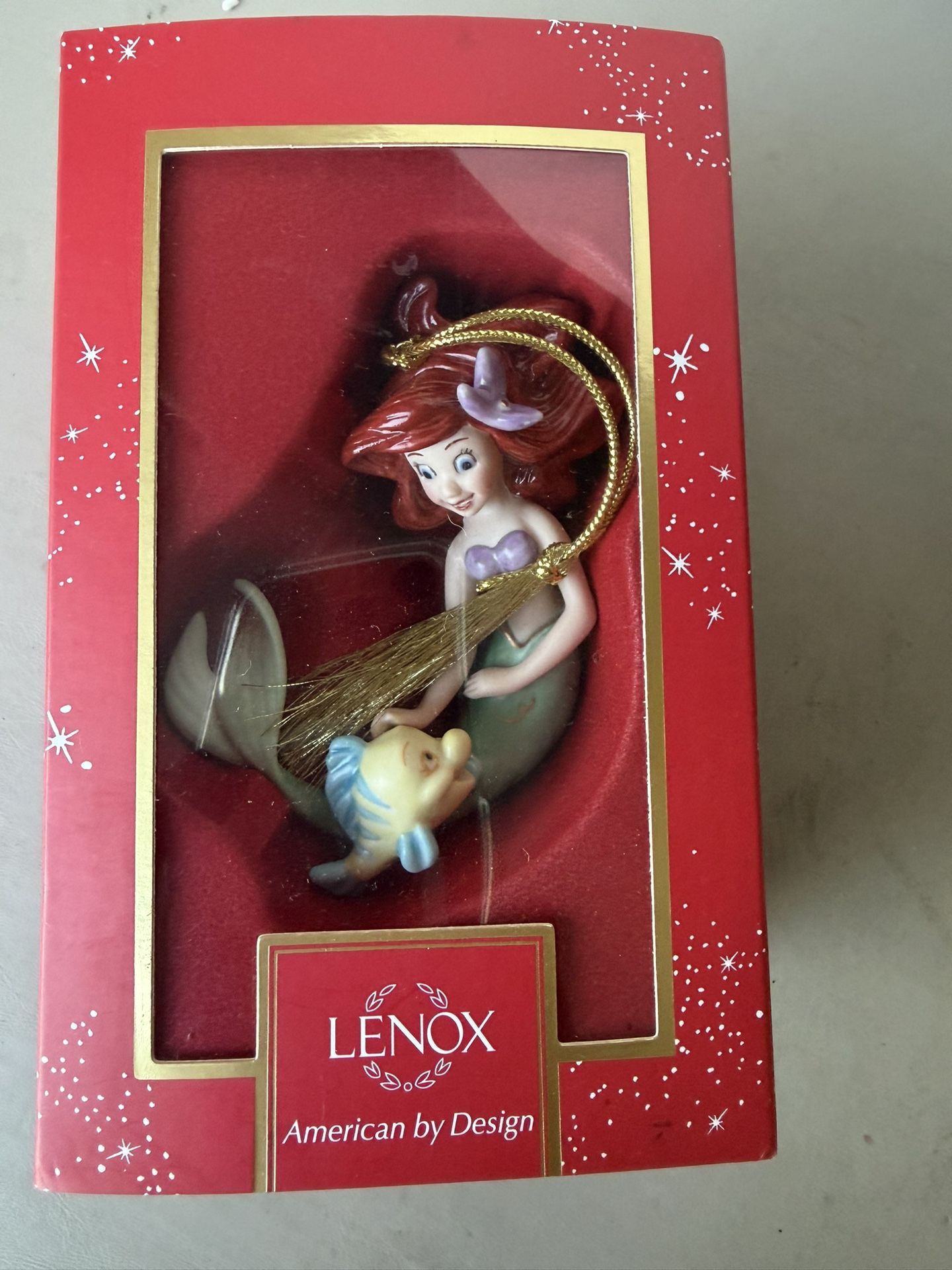 LENOX ARIEL'S BEST FRIEND Little Mermaid Disney Ornament Christmas ...