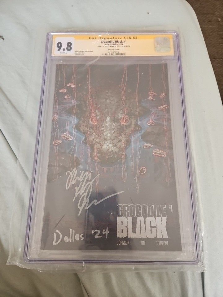 Crocodile Black #1 - CGC 9.8 - SS / Date - Fan Expo - Signed Phillip K ...