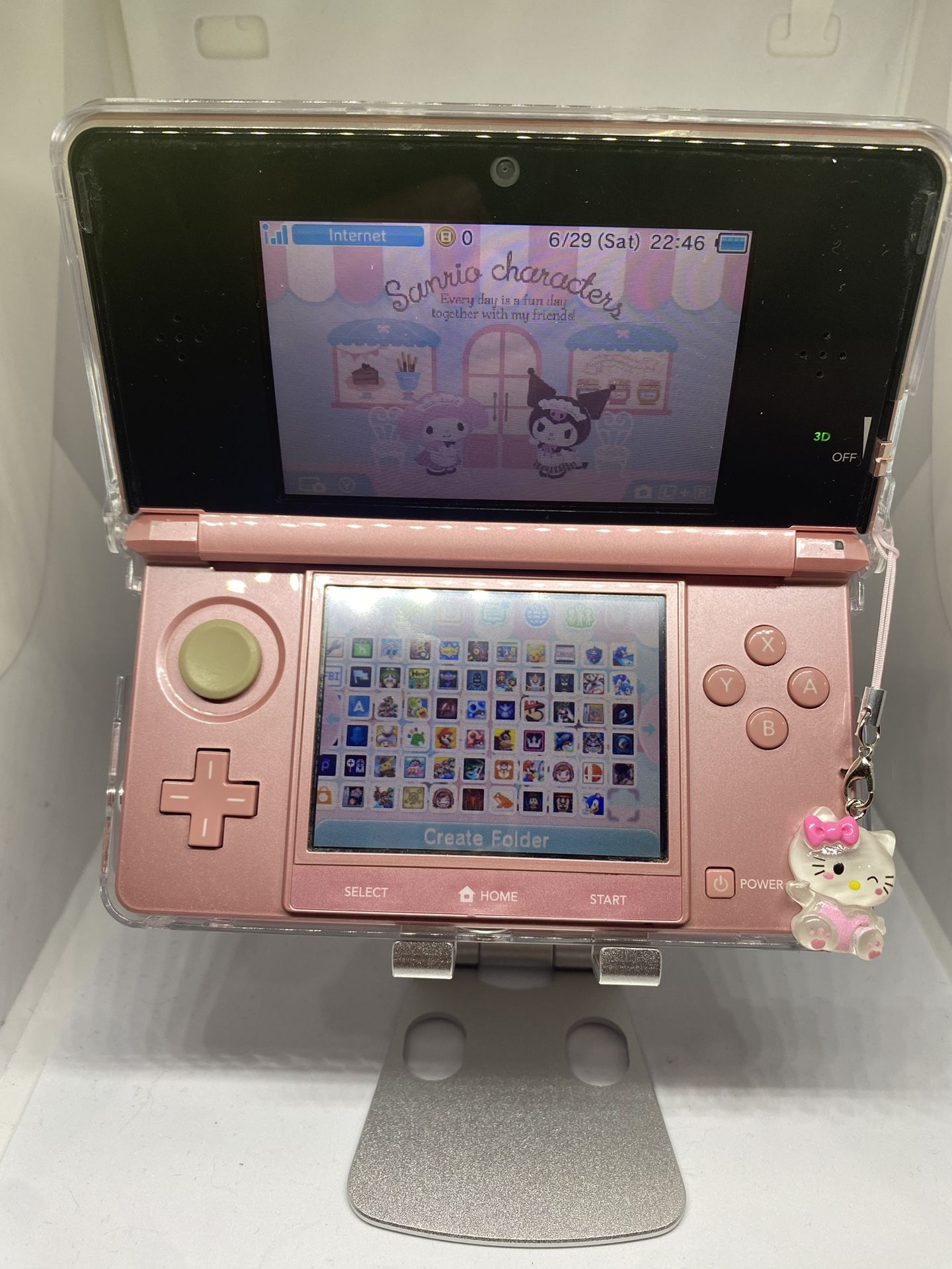 MODDED Hello Kitty Pink 3DS (Comes with 100+ 3DS/DS Games) *Japanese ...