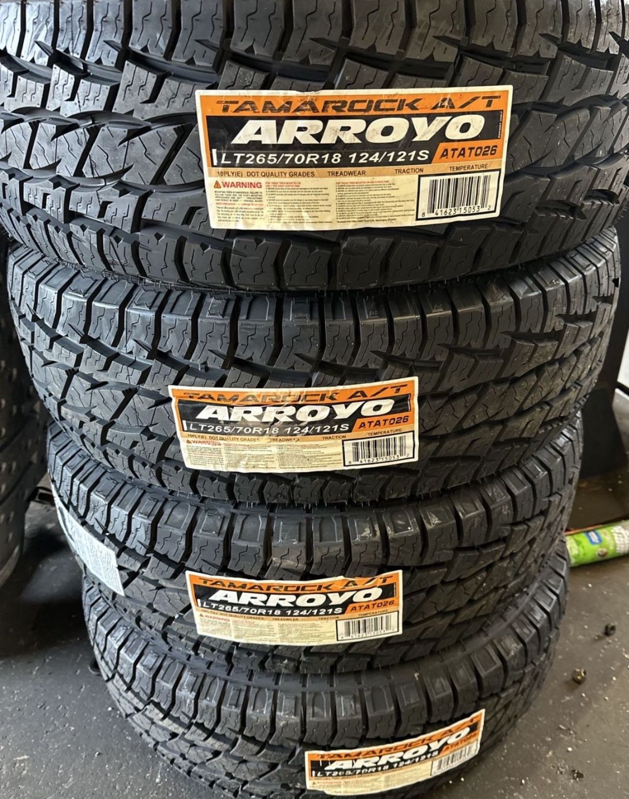LT 265/70/18 Arroyo AT Free Mount And Balance Montadas Y Balanciadas Gratis for Sale in Downey ...