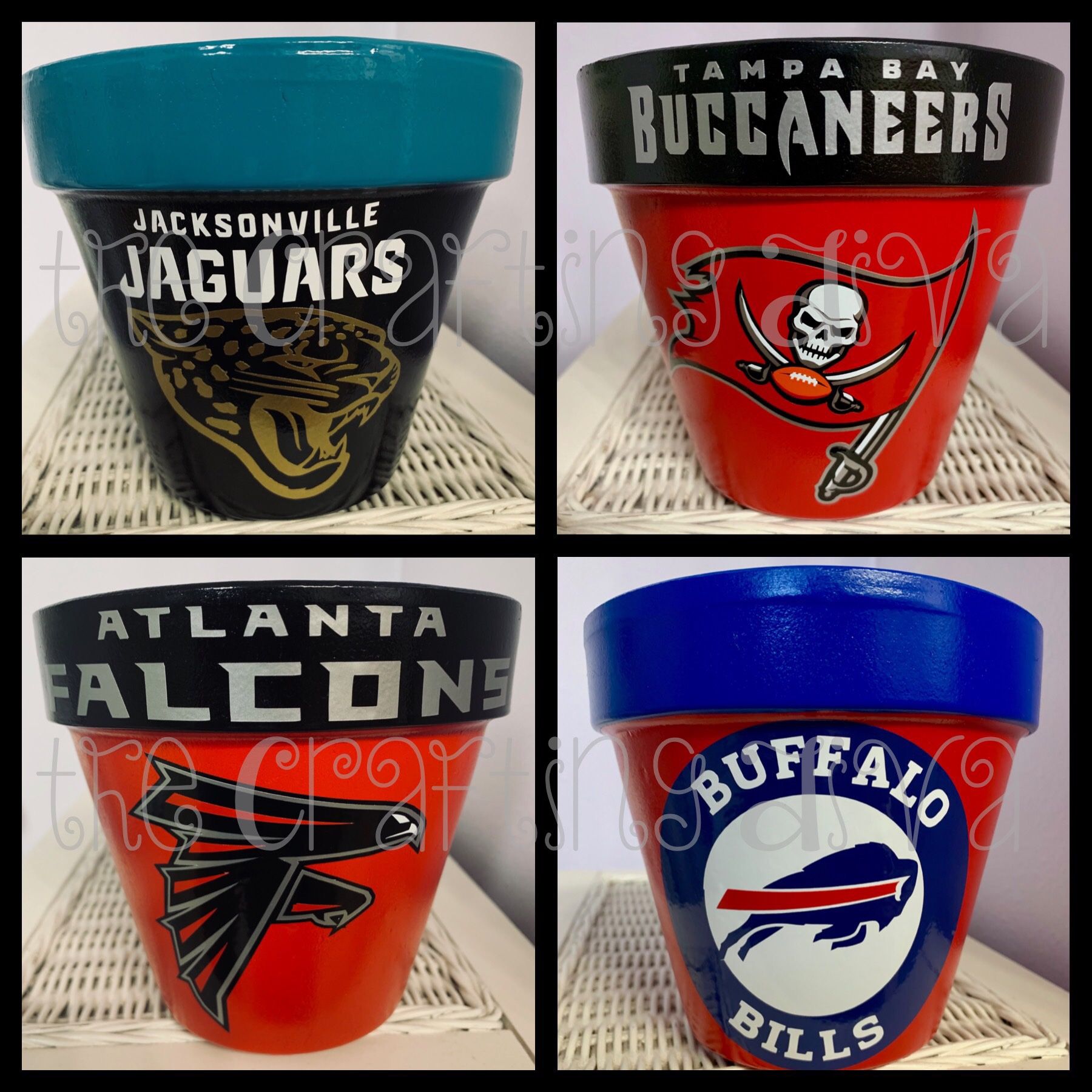 NFL Football Themed Painted Flower Pots for Sale in Middleburg, FL ...