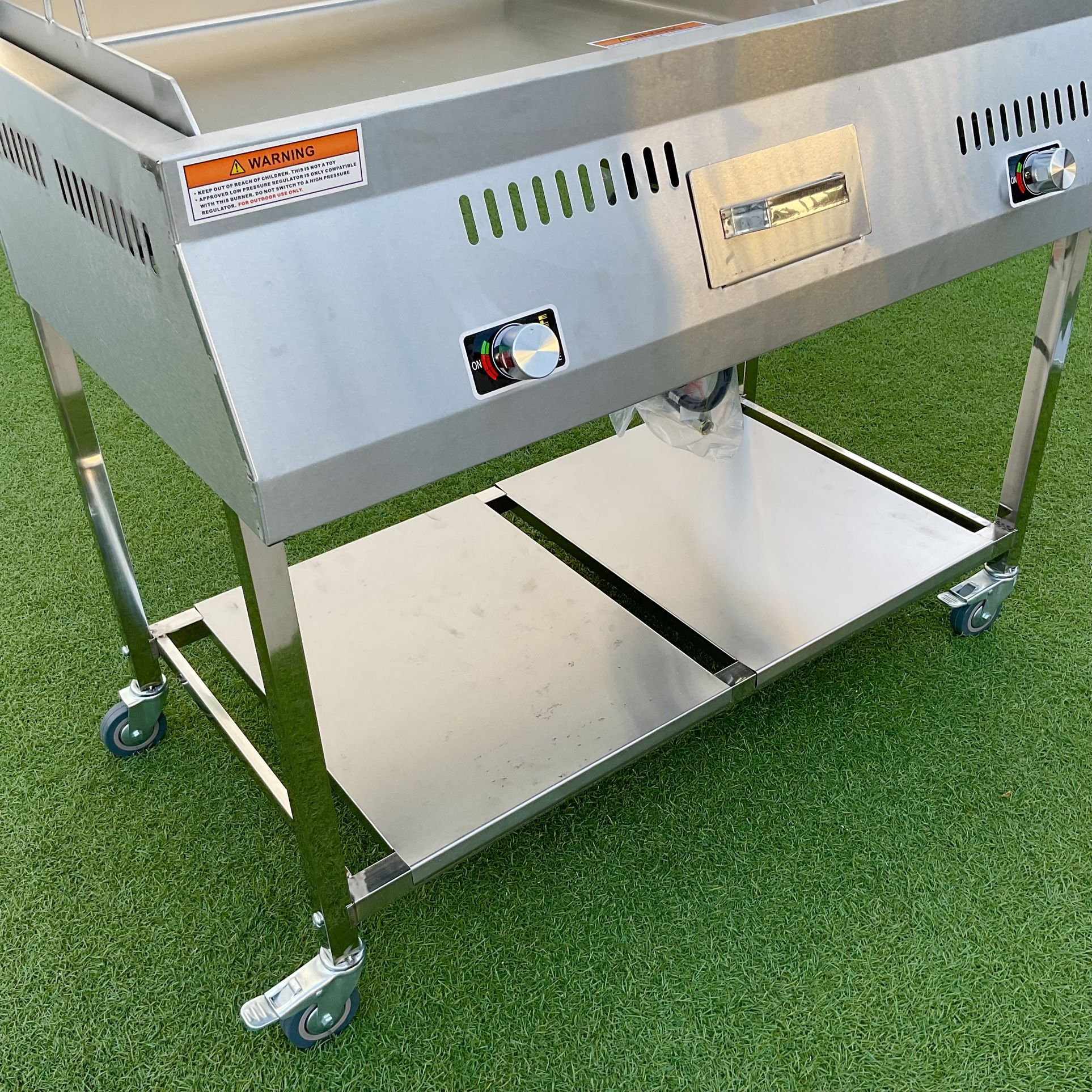 Taco Cart Catering Cart Stainless Steel Griddle + Double Basket Deep ...