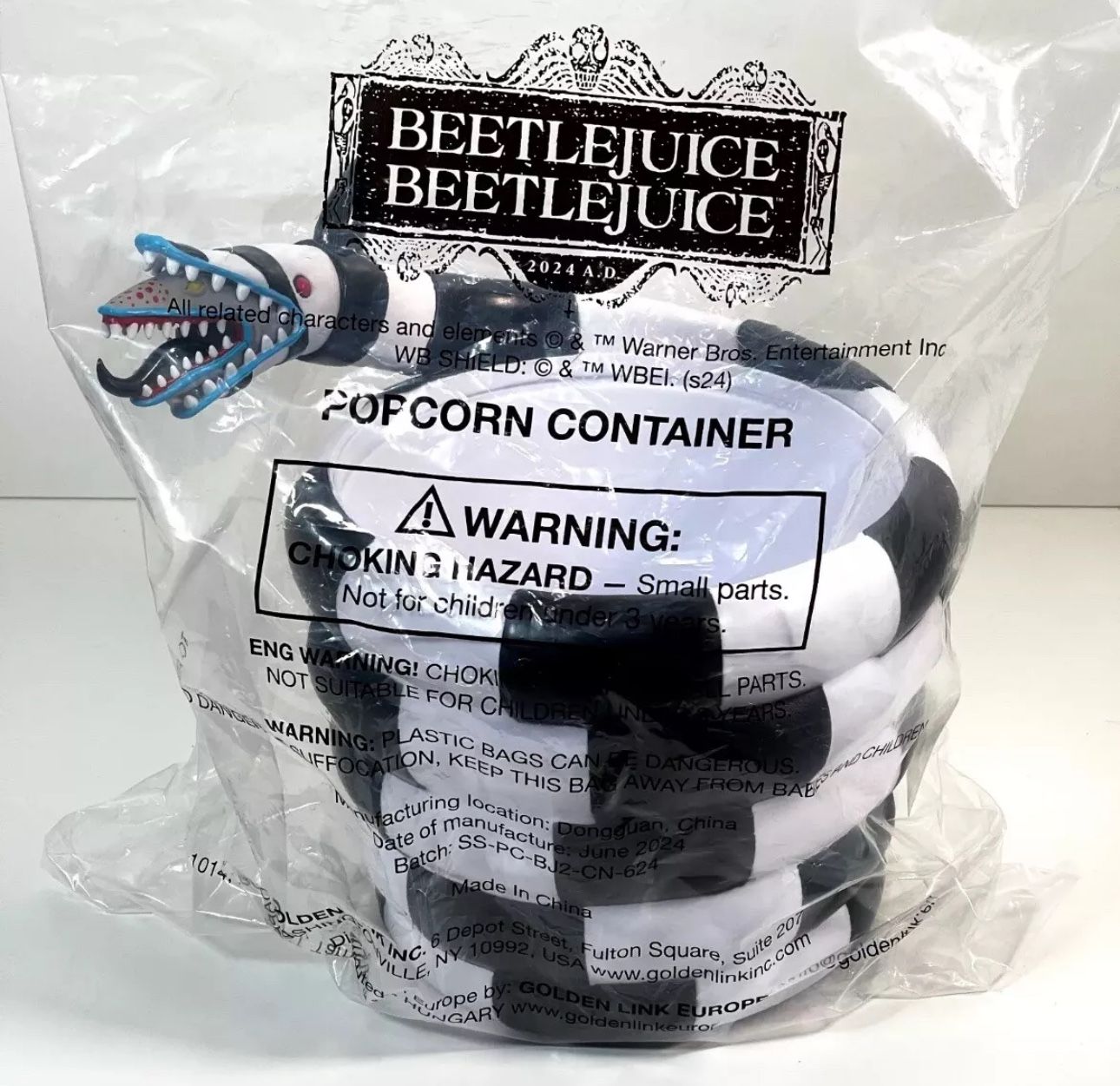 Beetlejuice Sand Worm Popcorn Bucket for Sale in Bakersfield, CA - OfferUp