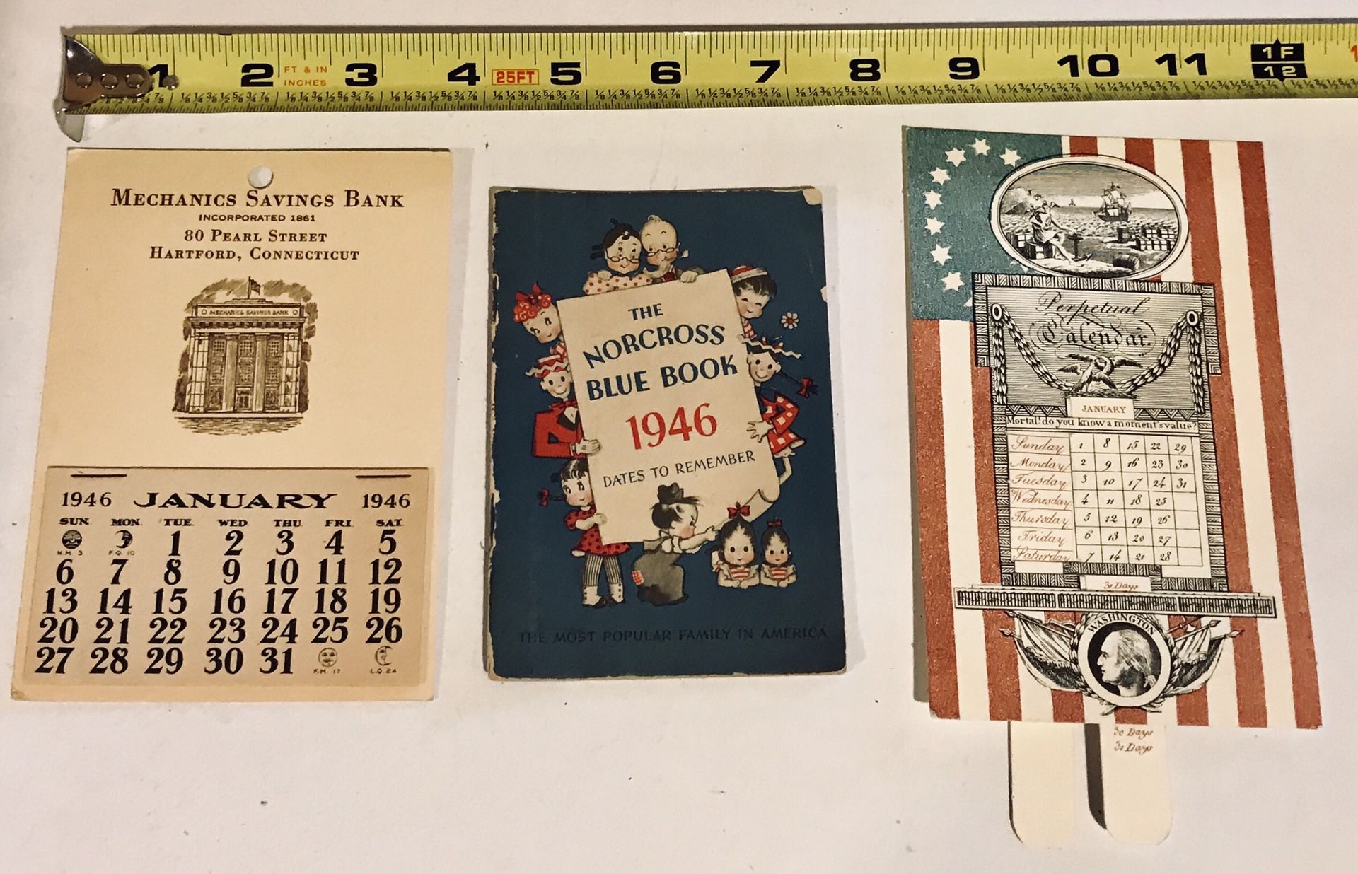 RARE LOT of 3 Small Vintage Antique WWII WW 2 Pocket & Wall Calendars ...