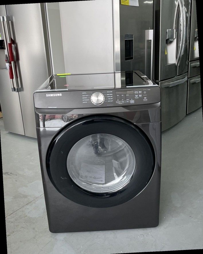 NEW Samsung 7.5-cu ft Stackable Dryer (Fingerprint Resistant Black ...