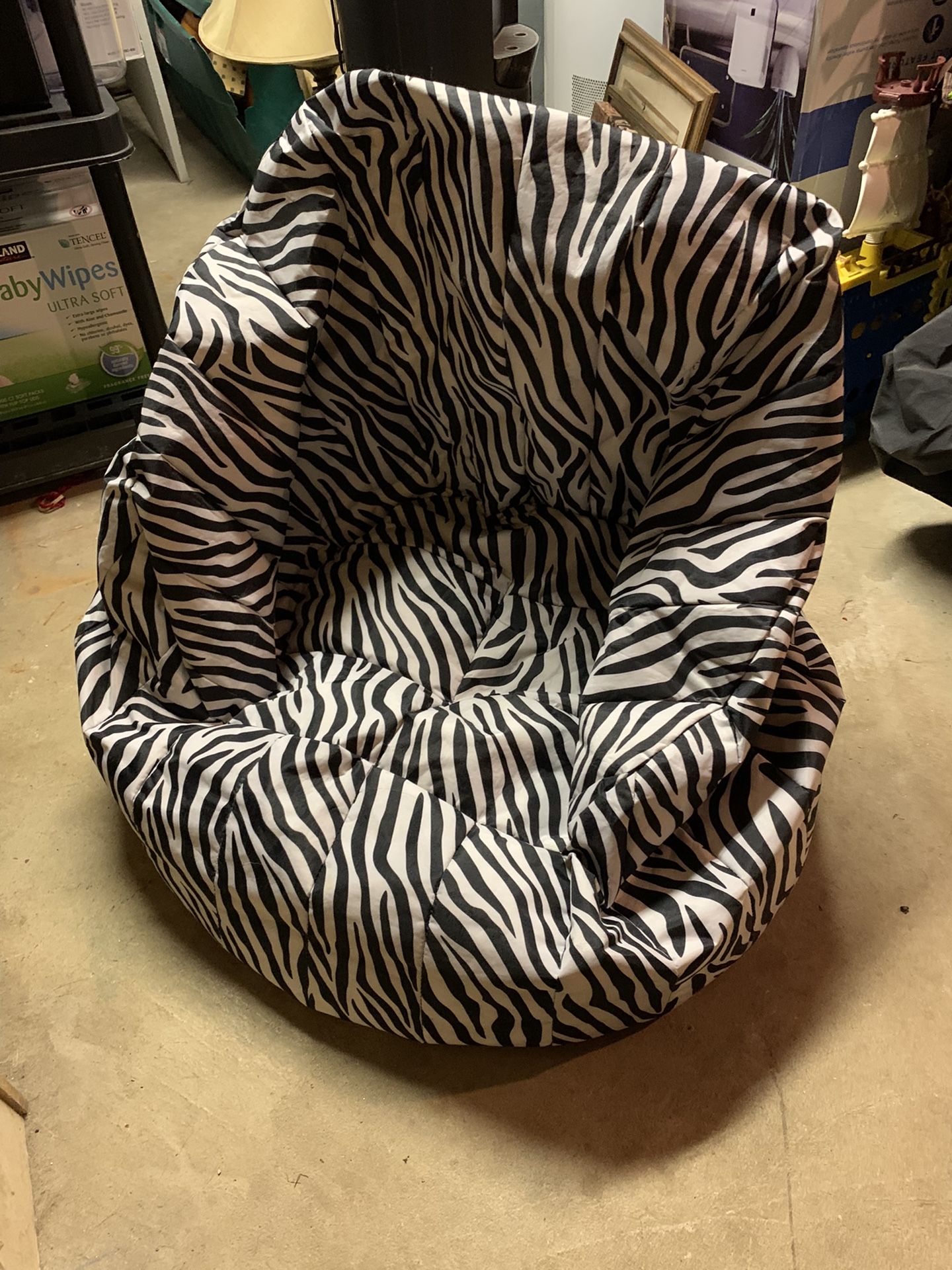 Big joe zebra bean bag chair store
