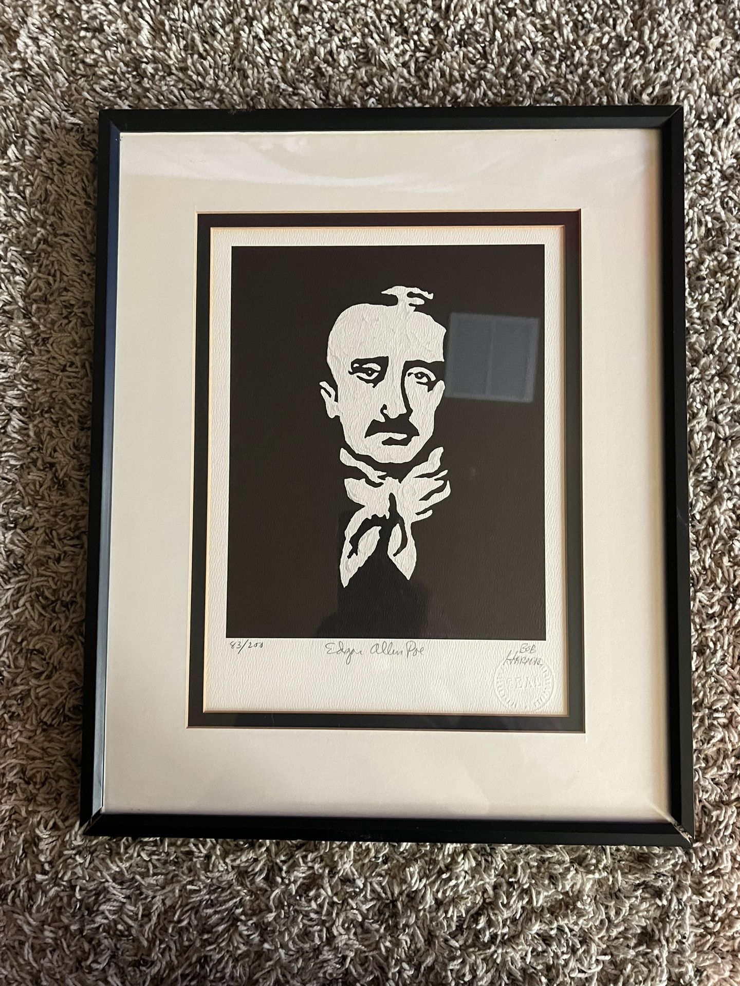 Edgar Alan Poe. Numbered Portrait By Bob Harper for Sale in San Antonio ...