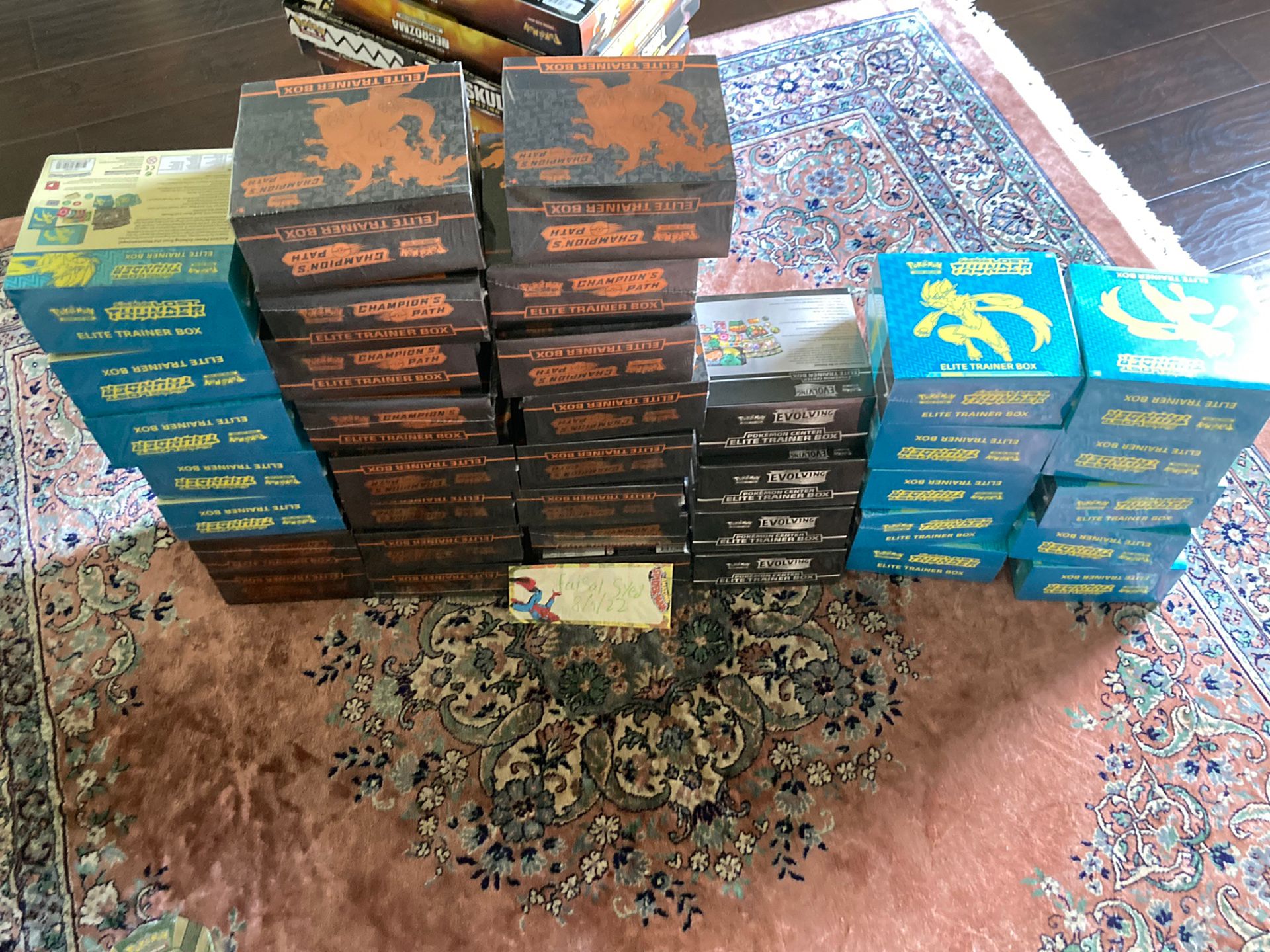 HUGE POKÉMON ETB collection evolving skies champions path sun and moon ...