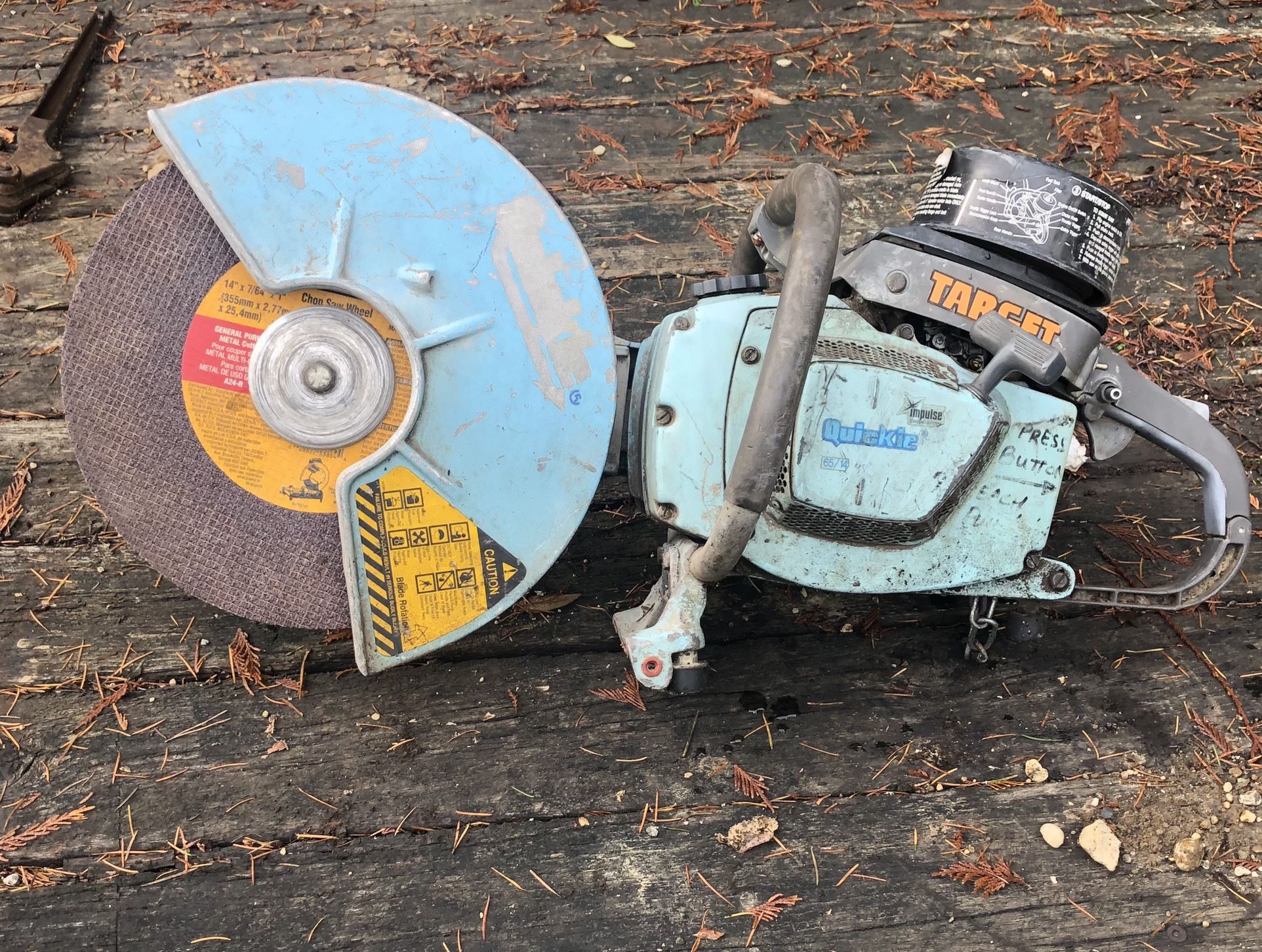 Target Quickie Concrete Cut-Off Saw Dewalt Blade for Sale in Shoreline ...