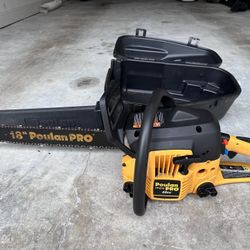 Used Once Poulan Pro PP4018 40 CC 2 Cycle 18 CHAINSAW w Case 18 Chain for Sale in Miramar FL OfferUp