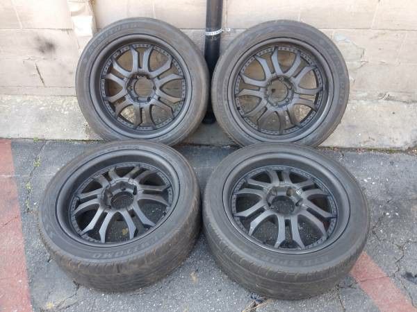 Black 6 lug 20 inch rims and tires. Chevy, Toyota, Nissan, more for ...