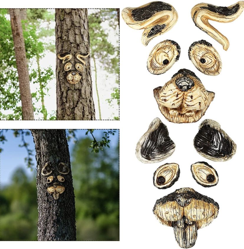 Outdoor Tree Face Decorations