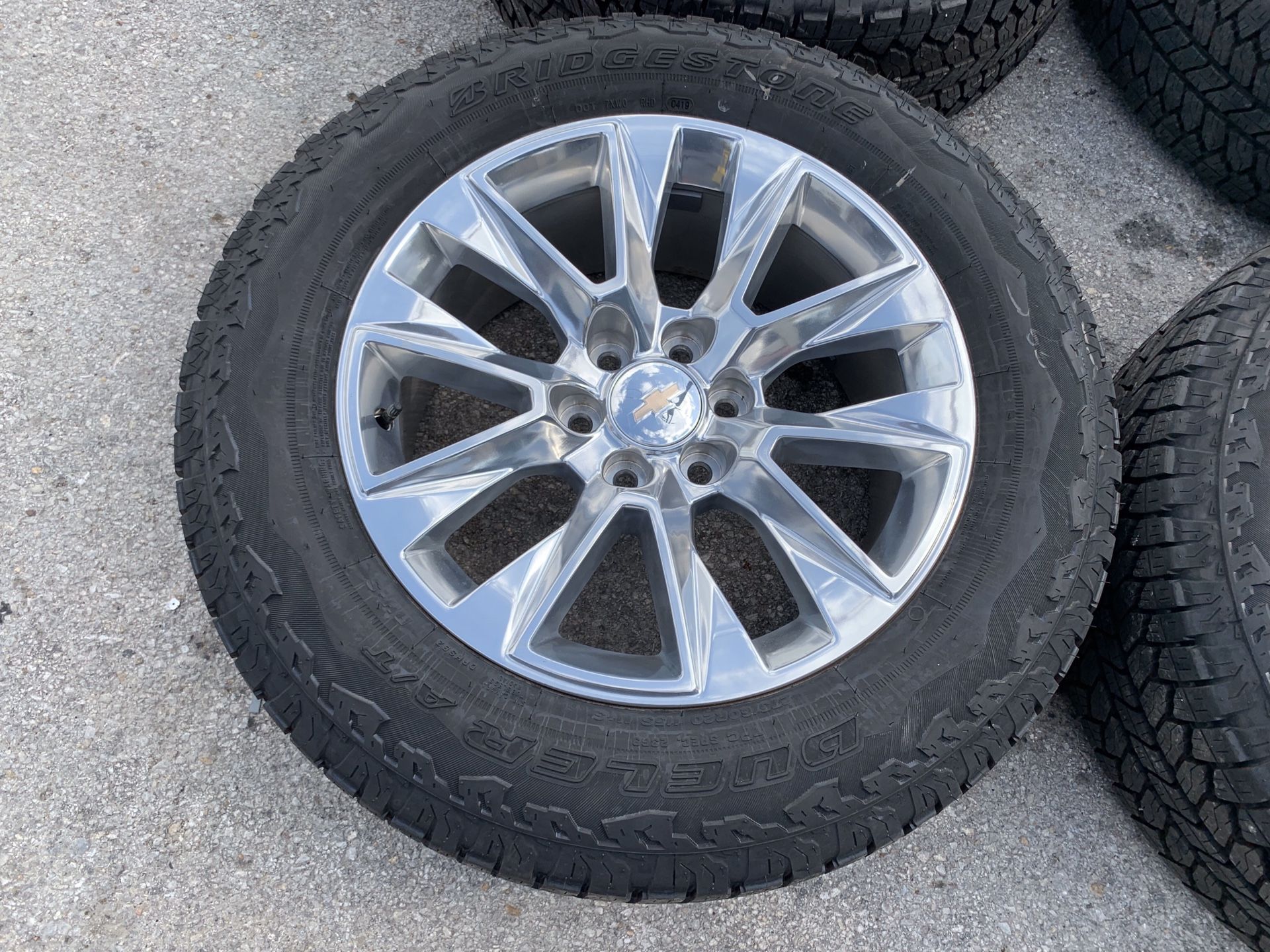 New 20” Chevy Silverado Rims and All Terrain Tires with 100% tread 6 Lug Wheels 2020 Take offs ...