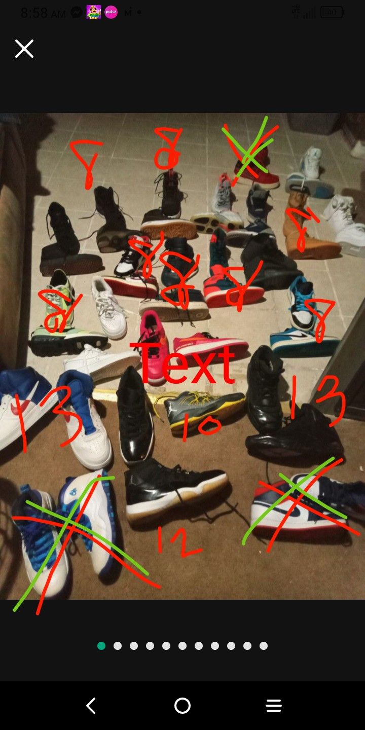 Nikes Jordans Vans.Last Picture Shows Sizes 40 Each Look At All ...